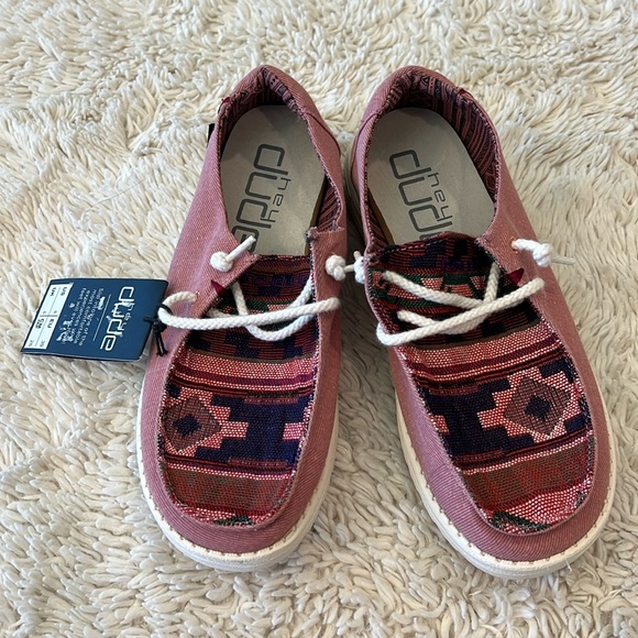 Hey Dude | Shoes | Hey Dude Wendy Boho Distressed Maya Pink Womens Size ...